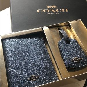 Coach | Accessories | Coach Bling Travel Set Passport Luggage Tag ...